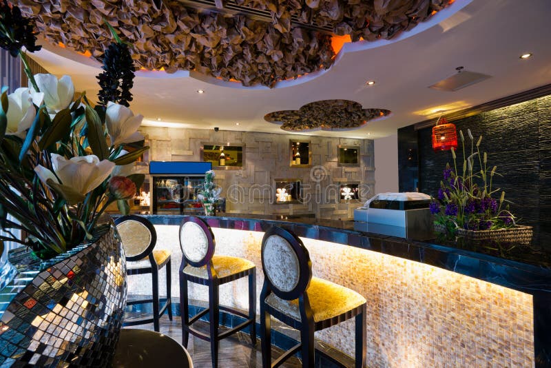 Luxury bar interior stock image. Image of decoration - 22675713