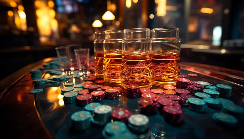 Luxury Bar, Night Celebration, Gambling Chip, Success, Elegance ...