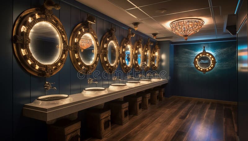 Luxury Bathroom with Modern Architecture and Elegance Generated by AI ...