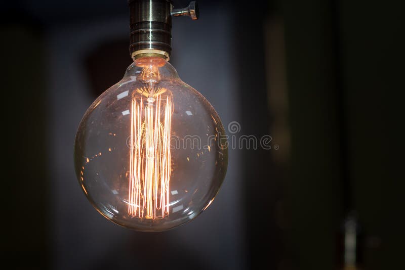 Luxury Beautiful Retro Edison Light Lamp Decor Stock Image - Image of ...