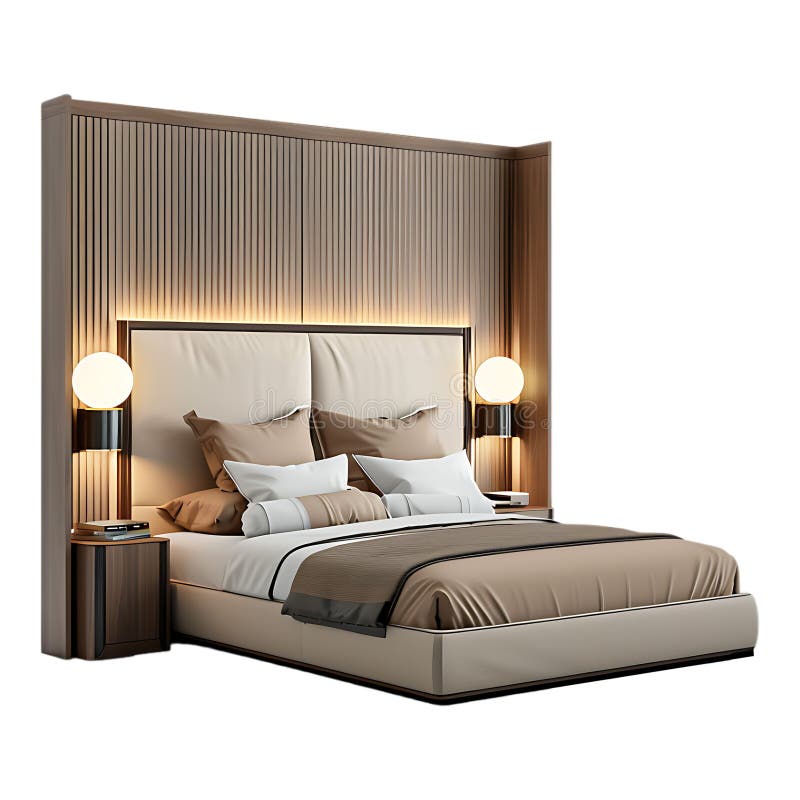 Luxury Bed on Transparent Background - Ai Generated Stock Illustration ...