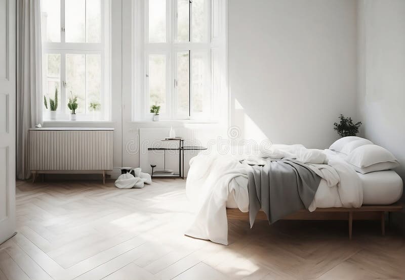 Luxury Bedroom Interior with Bedding Sheet Dark Tone and Modern Style ...