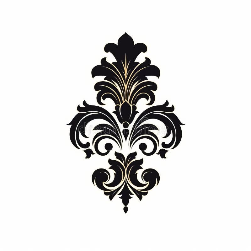 Luxury Black Decorative Element: Elegant Baroque Design for Distinctive ...