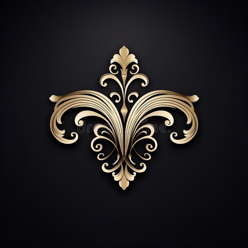 Luxury Black Decorative Element with Exquisite Craftsmanship Stock ...