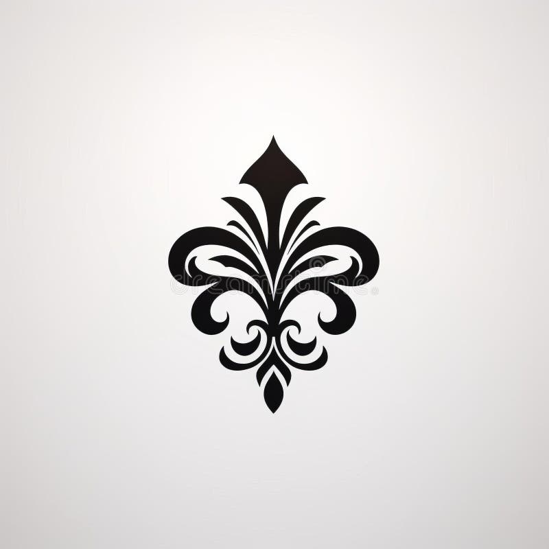 Luxury Black Fleur De Lis Vector Design Stock Illustration ...