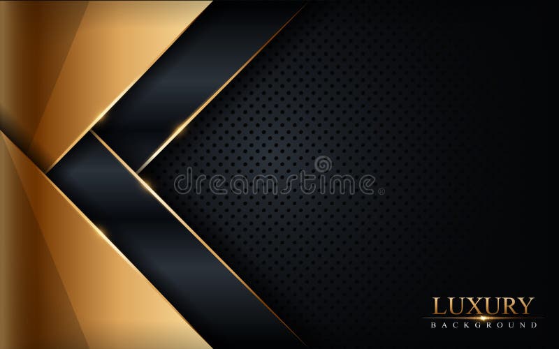 Luxury Black and Gold Combination Background Design with Overlap Layer ...