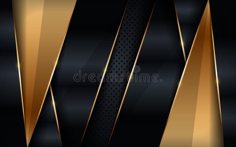 Luxury Black and Gold Combination Background Design with Overlap Layer ...