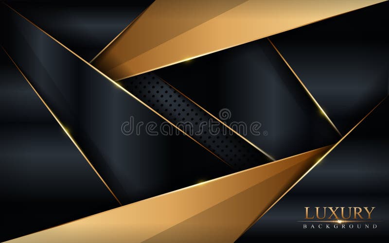 Luxury Black and Gold Combination Background Design with Overlap Layer ...