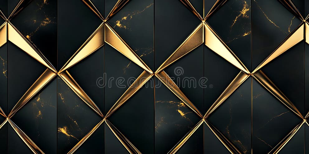 Luxury Black and Gold Diamond Pattern Background Stock Illustration ...