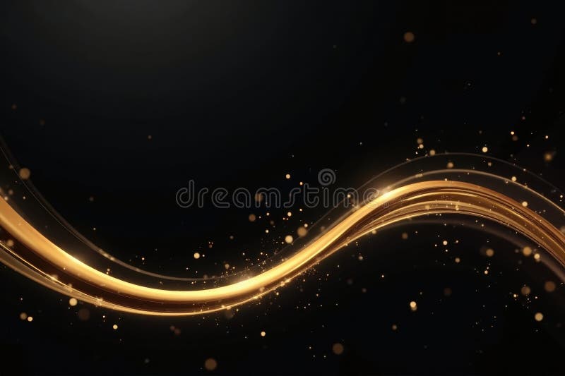 Luxury Black Gold Dynamic Curves, Elegant Premium Background ...