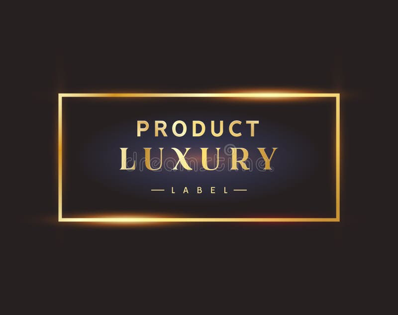 Luxury Black Label Golden Frame Logo. Premium Design Element Stock ...