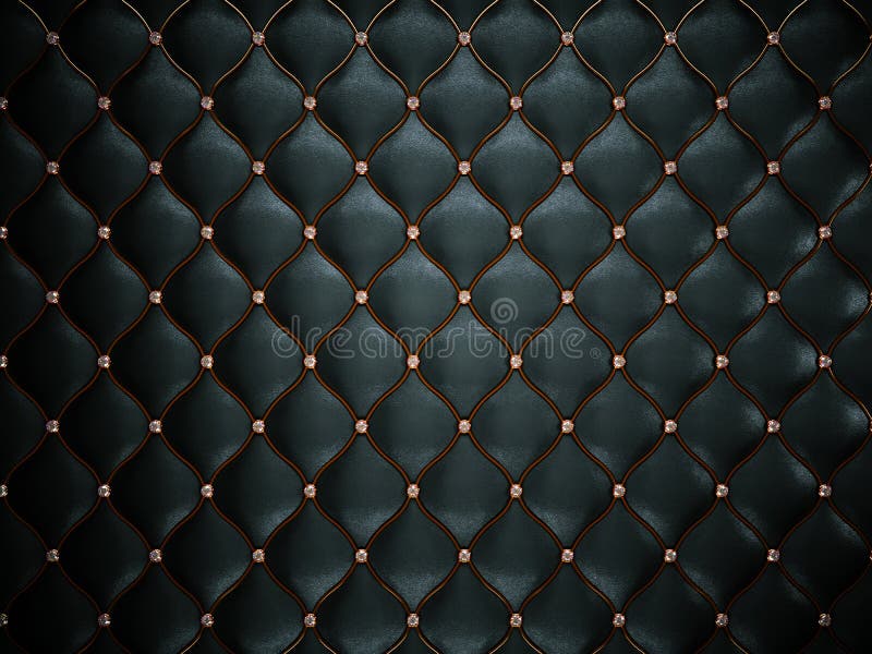 Luxury Black Leather Pattern with Diamonds and Golden Wire Stock ...