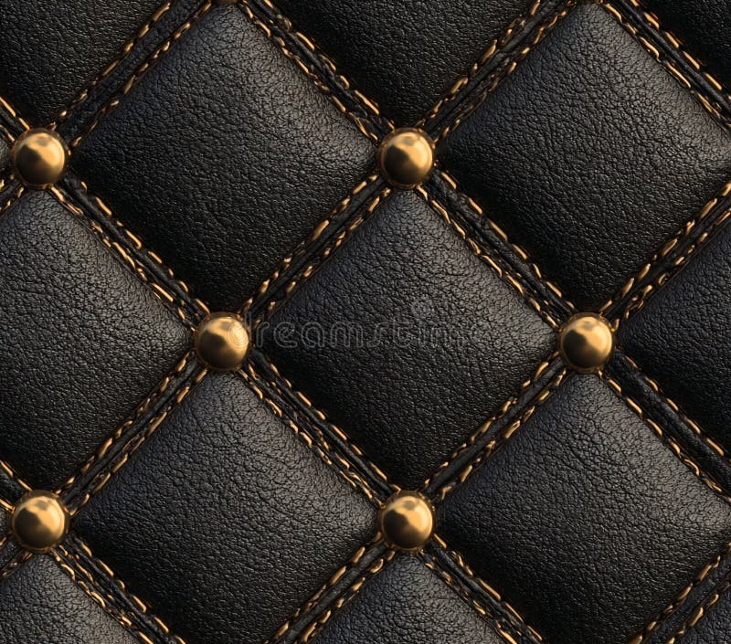 Luxury Black Leather Texture Diamond Stitch Pattern Background Stock ...