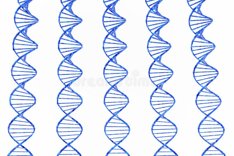 Luxury Blue DNA Chain on Grey Podium, Soft Light, Smooth Background, 3d ...