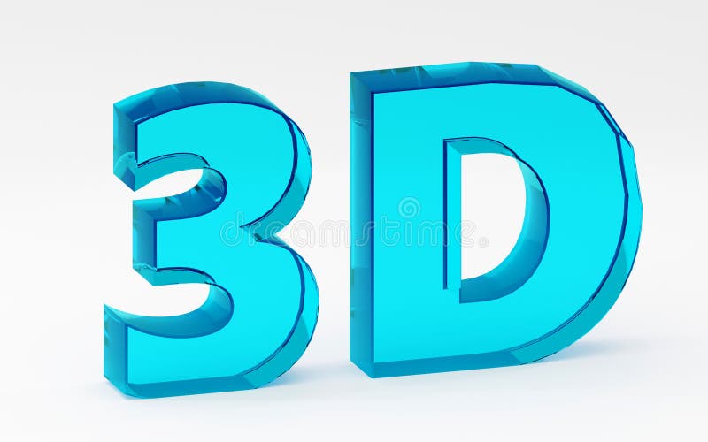 Luxury Blue Glass Sign 3d on Grey Podium, Soft Light, Smooth Background ...