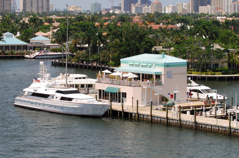 Luxury boat dock stock image. Image of waterway, coast - 3136951