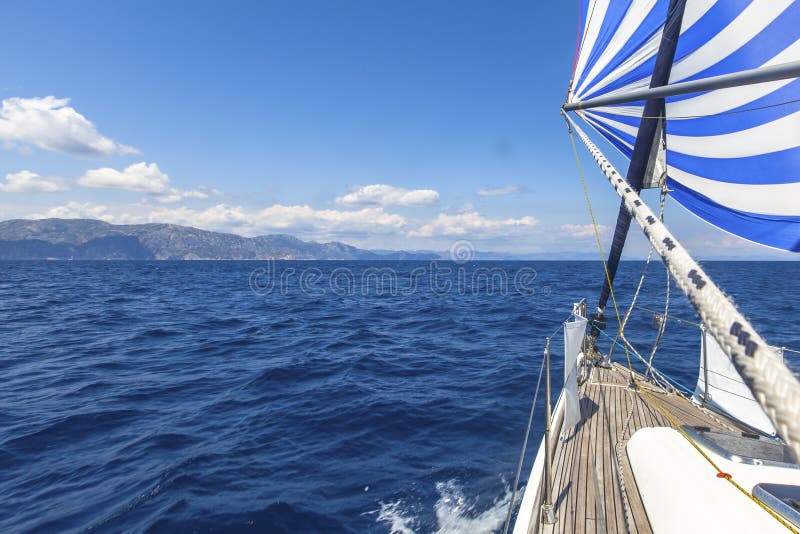 Luxury Boats. Ship Yachts in the Open Sea Stock Photo - Image of race ...