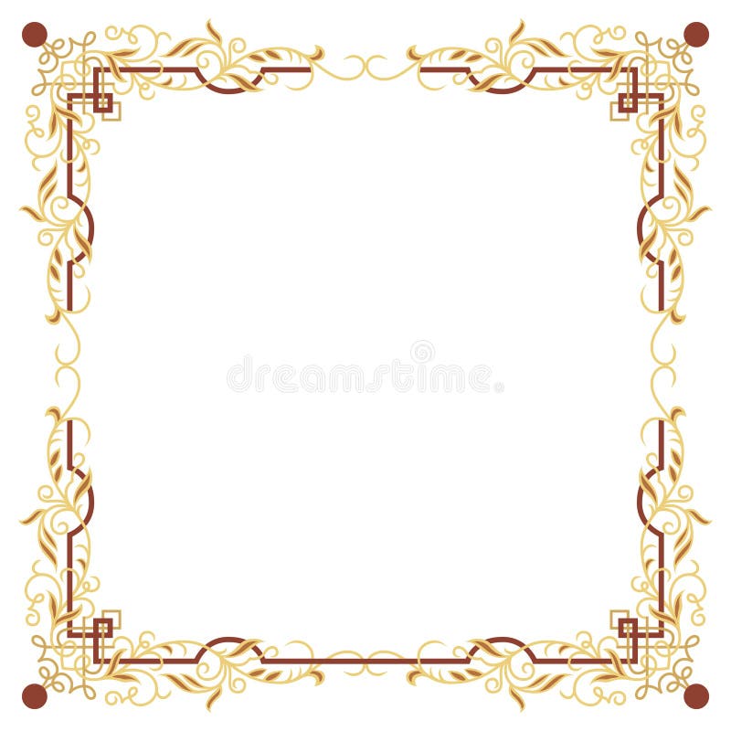 Luxury border frame stock vector. Illustration of curl - 44779398