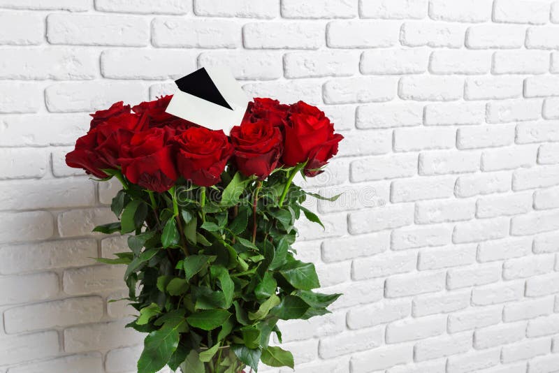 Luxury Bouquet Made of Red Roses. Creative Photo Stock Photo - Image of ...