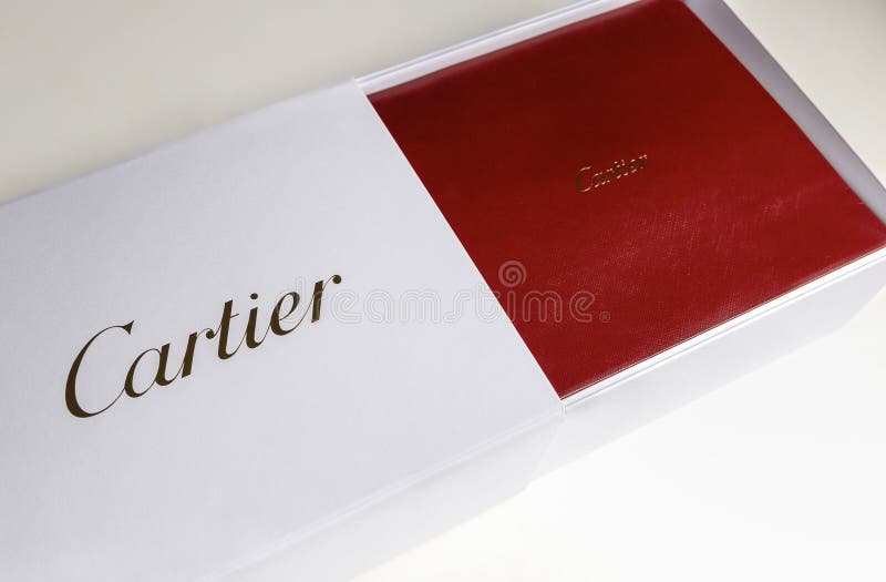 Luxury Brand Cartier Gift Packaging with Logo Editorial Photo - Image ...