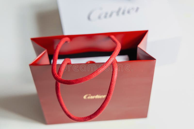 Luxury Brand Cartier Gift Packaging with Logo Editorial Image - Image ...