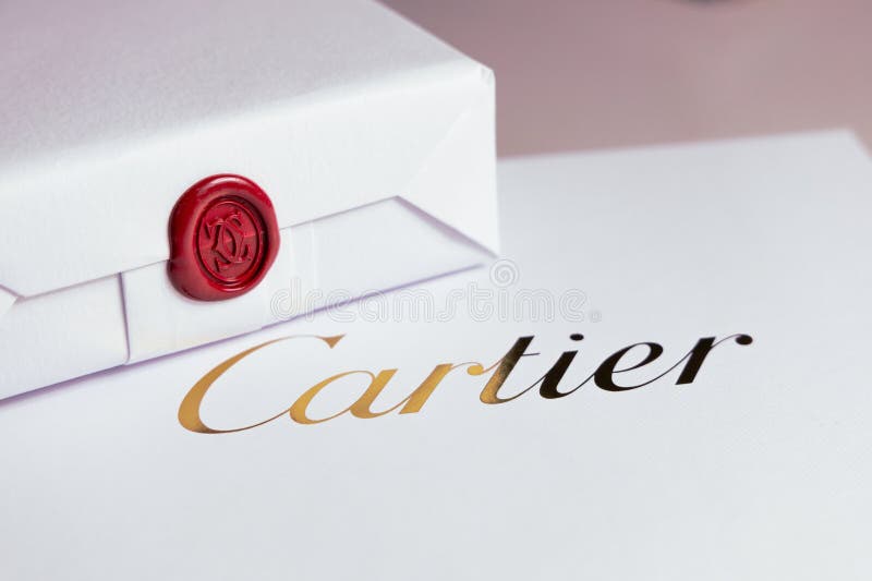 Luxury Brand Cartier Gift Packaging with Logo Editorial Image - Image ...