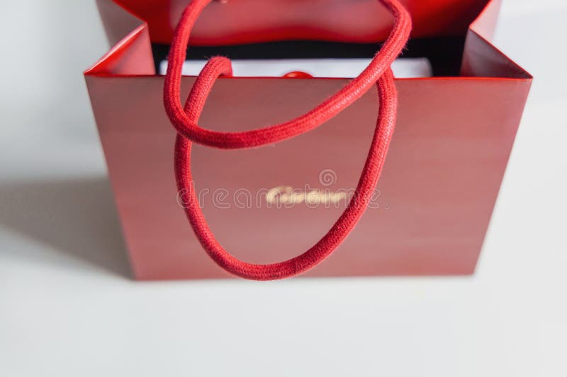 Luxury Brand Cartier Gift Packaging with Logo Editorial Stock Photo ...