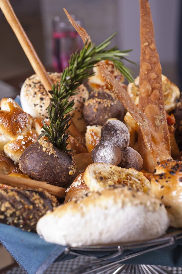 Bread Display at a Hotel Buffet Stock Photo - Image of dining, variety ...