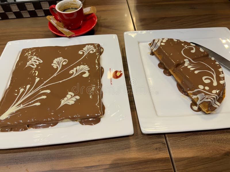 Luxury Breakfast Chocolate Cake Editorial Stock Image - Image of luxury ...