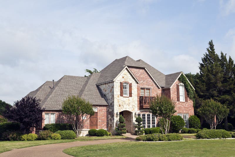 Luxury Brick House stock image. Image of architectural - 24599479