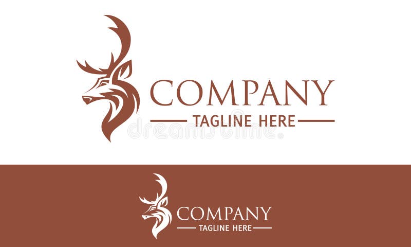 Luxury Brown Color Jump Deer Logo Design Stock Vector - Illustration of ...