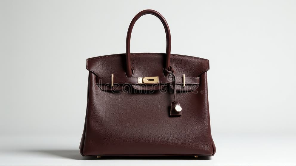 Luxury Brown Leather Handbag, a Timeless Luxury Accessory Stock ...