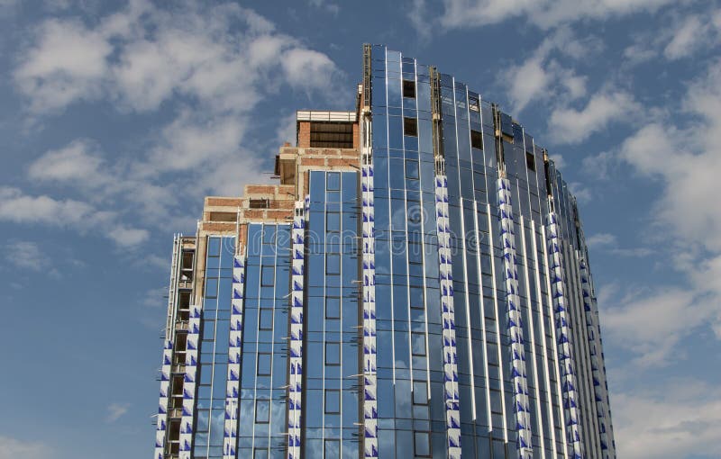 A Luxury Building Under Construction. Finishing Works Stock Photo ...