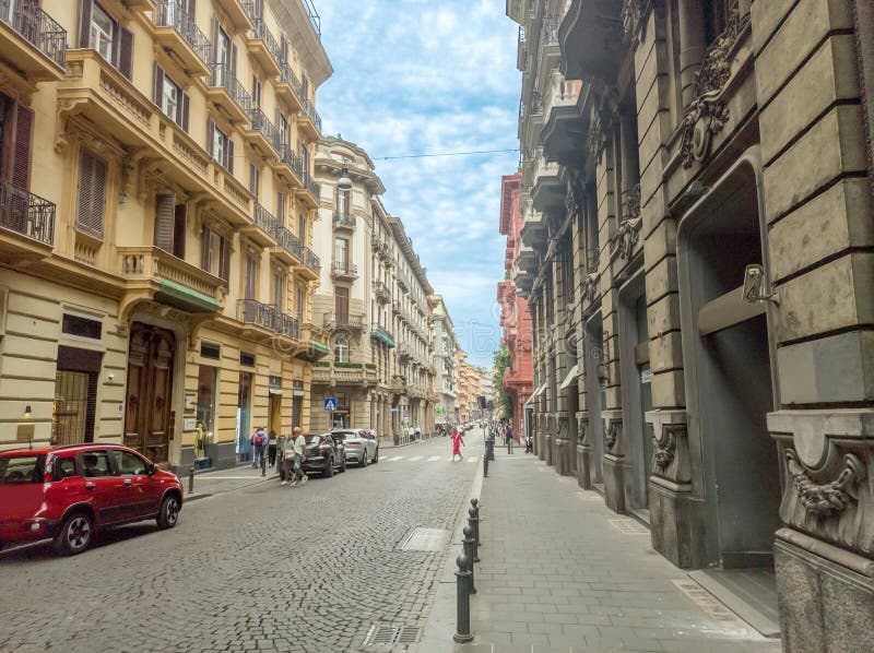 Luxury Buildings in Downtown Naples Stock Photo - Image of italy, water ...