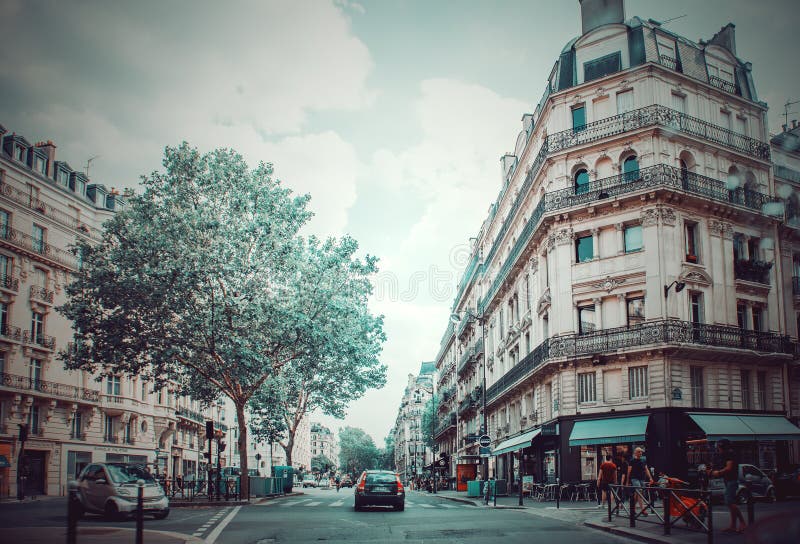 Luxury Buildings and Wide Boulevard in Paris Editorial Image - Image of ...