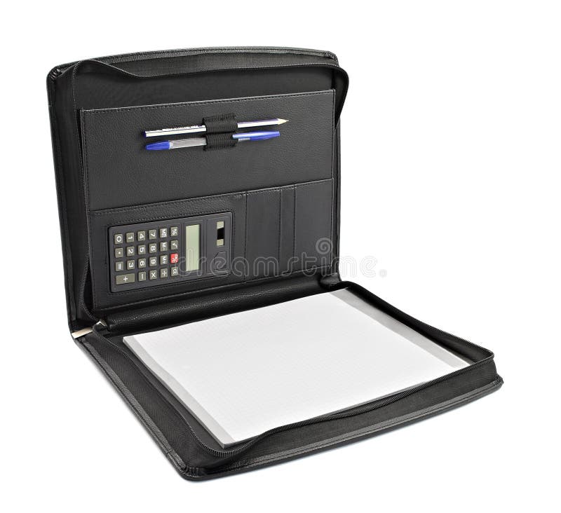 Luxury Business Black Folder Stock Photo - Image of isolated, business ...