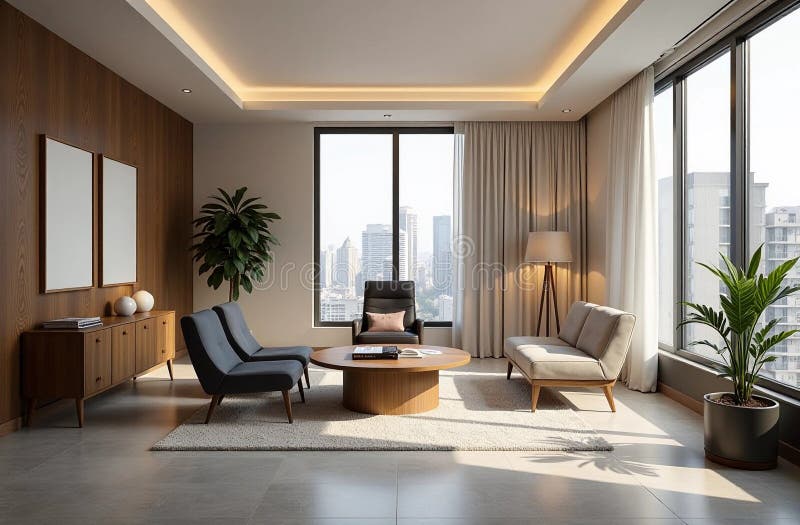 Luxury Business Class Office Interior. AI Generated Image Stock Photo ...