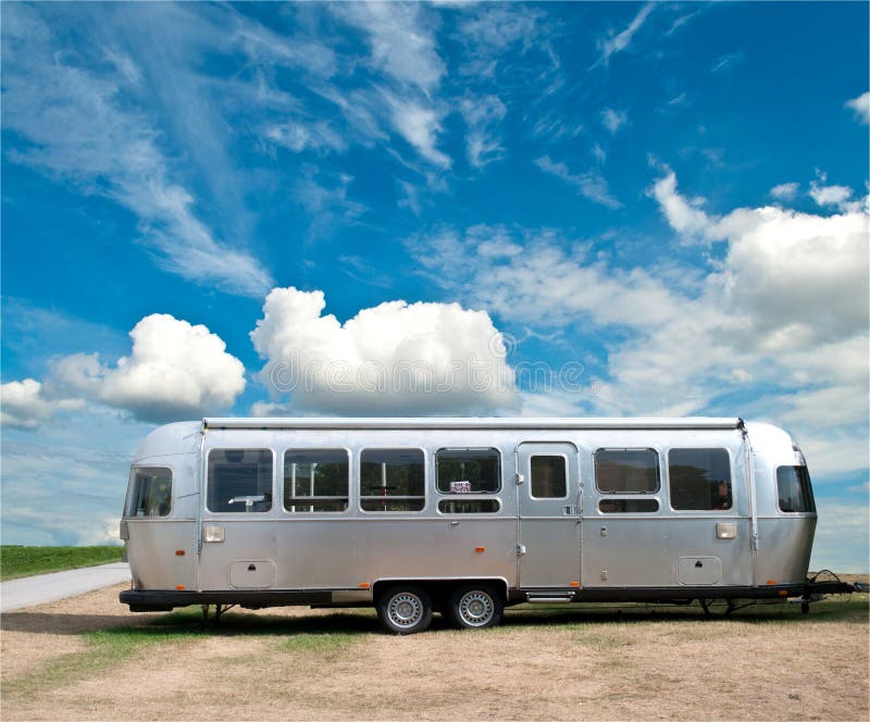 Metal caravan stock image. Image of wheels, mobil, holidays - 32438069