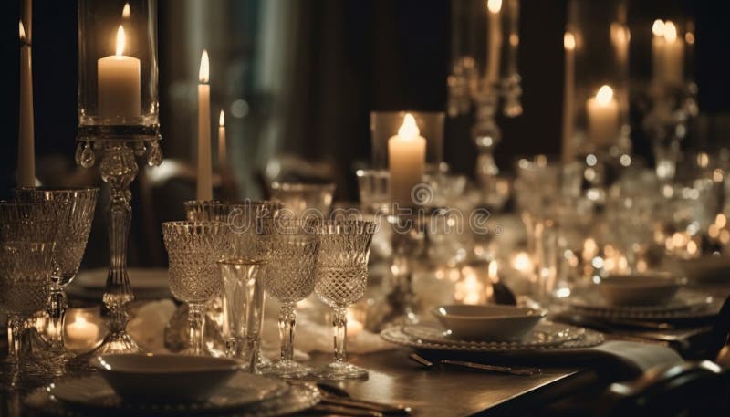 Luxury Candlelit Wedding Celebration Elegance, Romance, Material ...