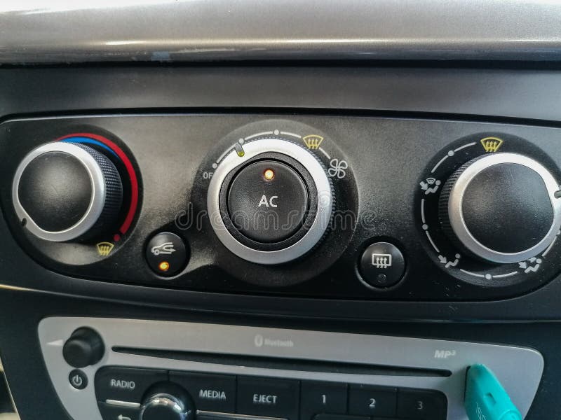 Luxury Car Ac Control Panel Stock Photo - Image of display, climate ...