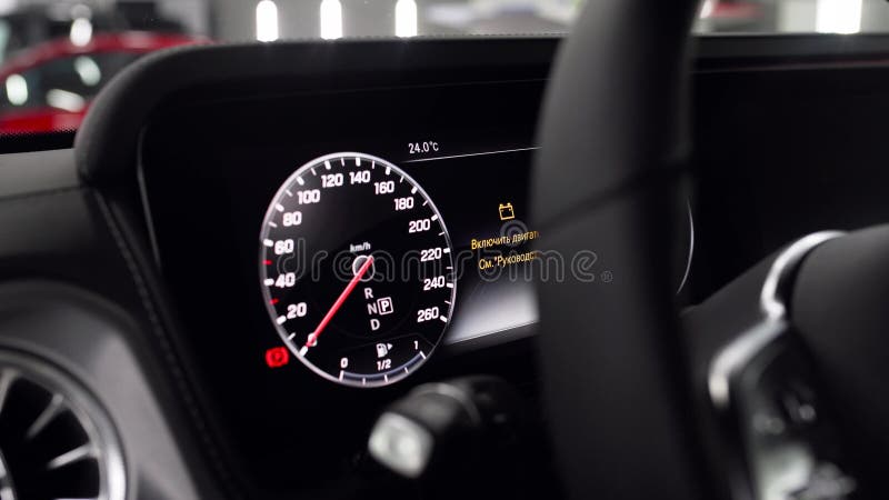 Speedometer Panel in the Interior of a Car Stock Video - Video of ...