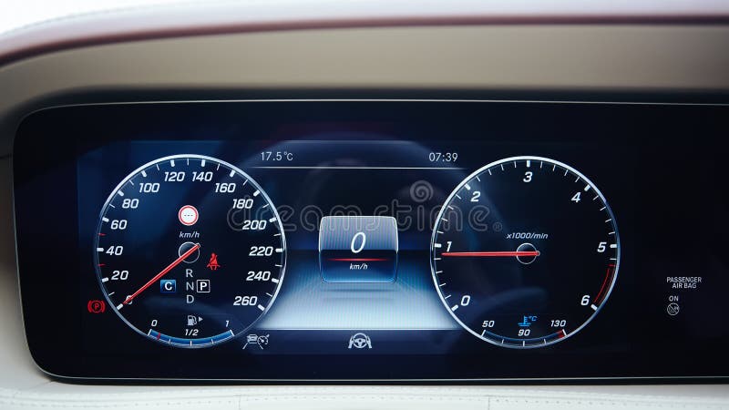 The Luxury Car Dashboard. the Modern Technology Stock Photo - Image of ...