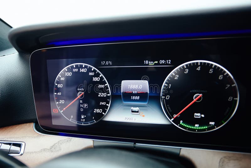 The Luxury Car Dashboard. the Modern Technology Stock Photo - Image of ...