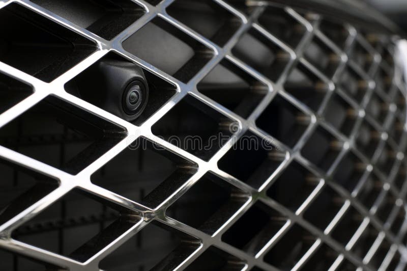 Luxury Car Front View Camera for Parking Assistance Selective Focus ...