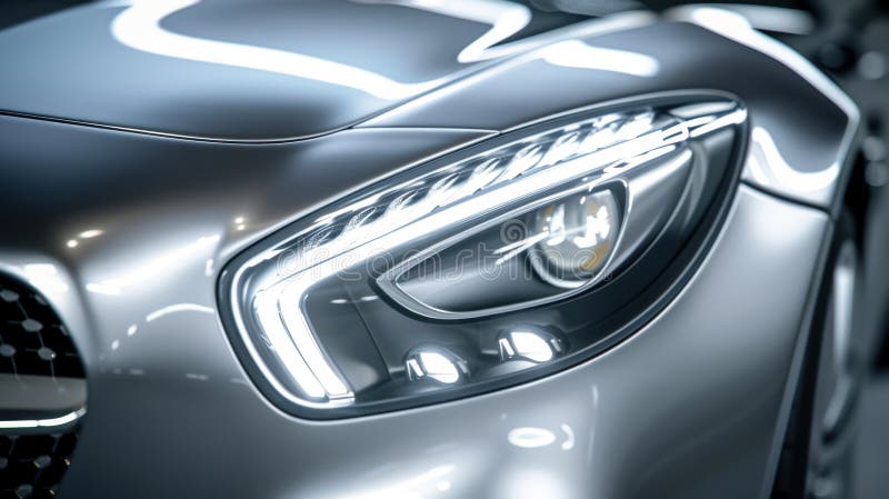 The Luxury Car Headlight.AI Generated Image Stock Photo - Image of ...