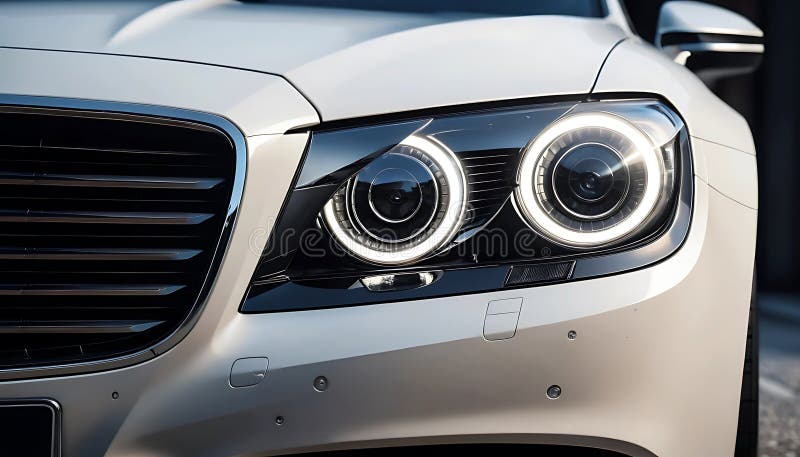 Luxury Car Headlight with Modern Features and Elegant Design Stock ...