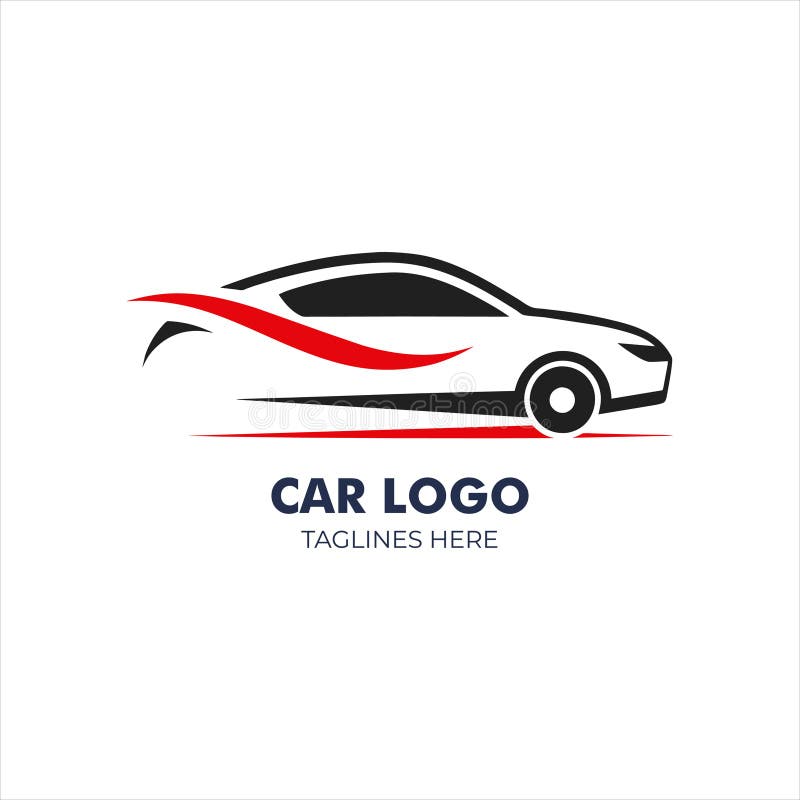 A Luxury Navy Blue -Red Car Logo Stock Vector - Illustration of iconic ...
