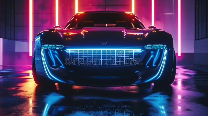 A Luxury Car with Matrix LED Headlights Featuring Individual Control of ...