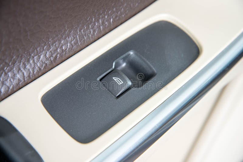 Luxury Car Single Door Locking Switch Stock Image - Image of inside ...