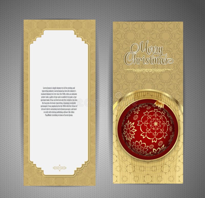 Luxury Card with Christmas Ball. Vector Stock Illustration ...